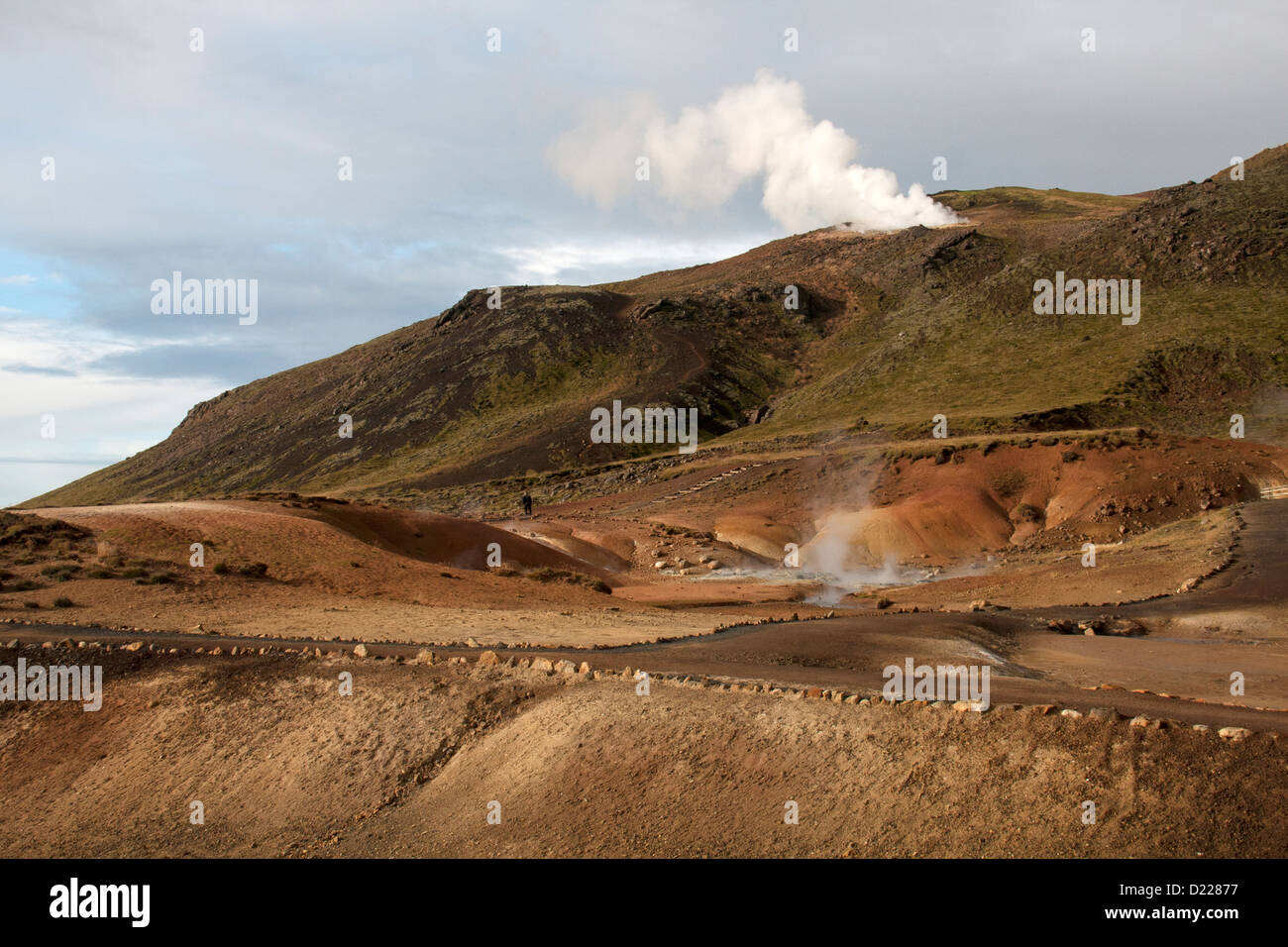 Geothermal area with sulphur deposits hi-res stock photography and ...