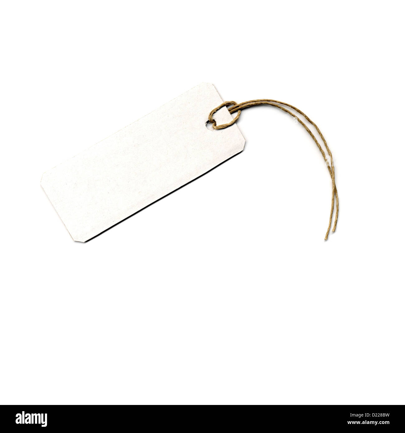 Tag or address label with string Stock Photo - Alamy