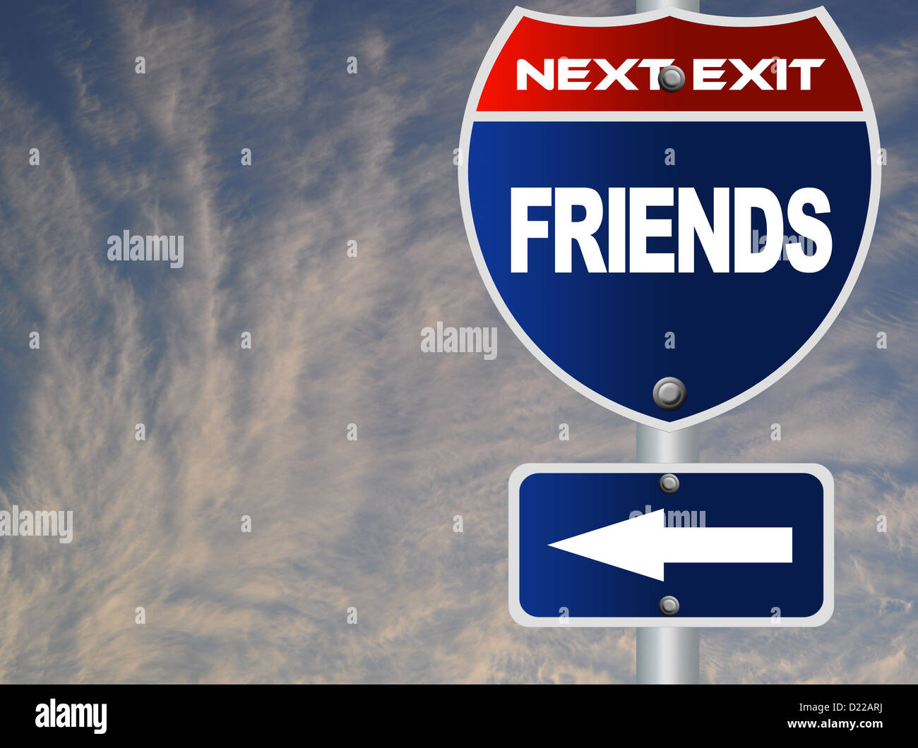 Friends road sign Stock Photo - Alamy