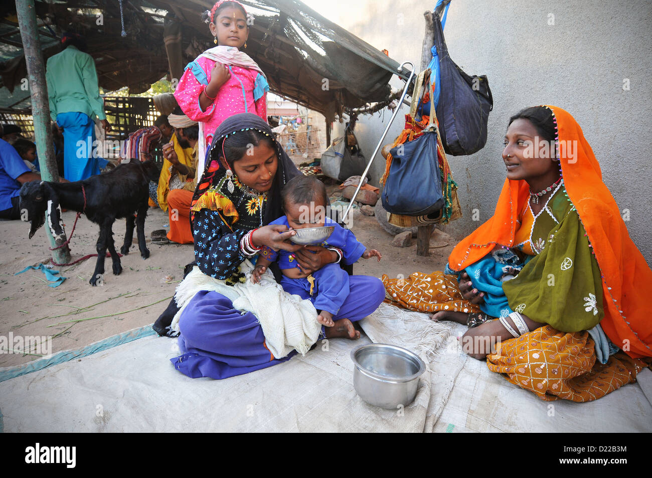 Tribal village baby india hi-res stock photography and images - Alamy