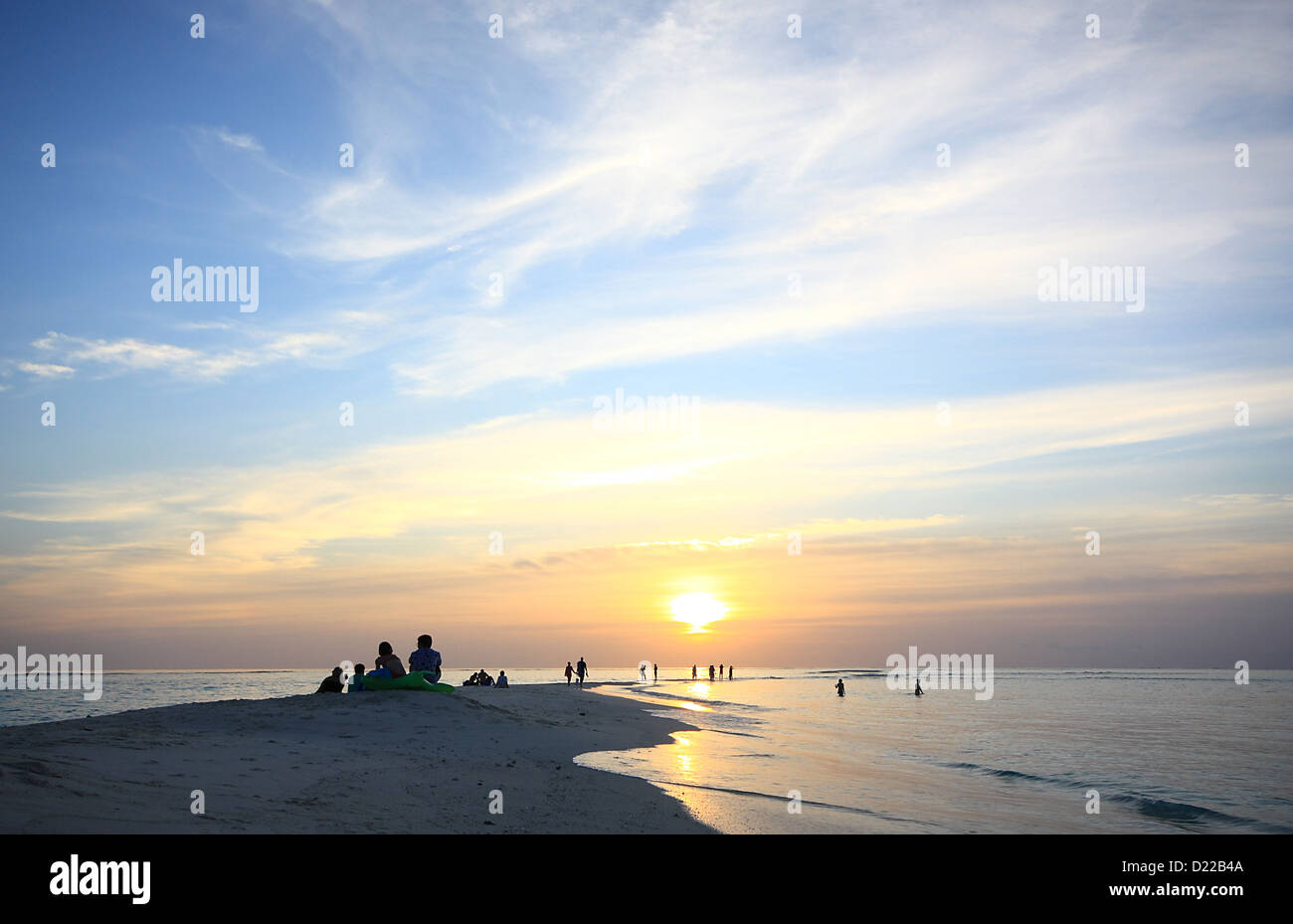 A sunset destination shot in the Maldives Stock Photo - Alamy
