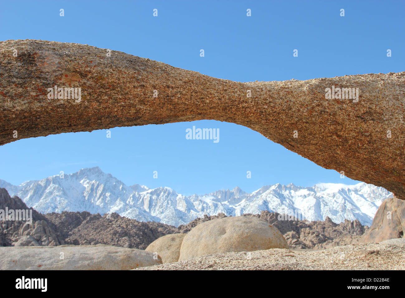Mobius Arch and Mount Whitney Stock Photo - Alamy