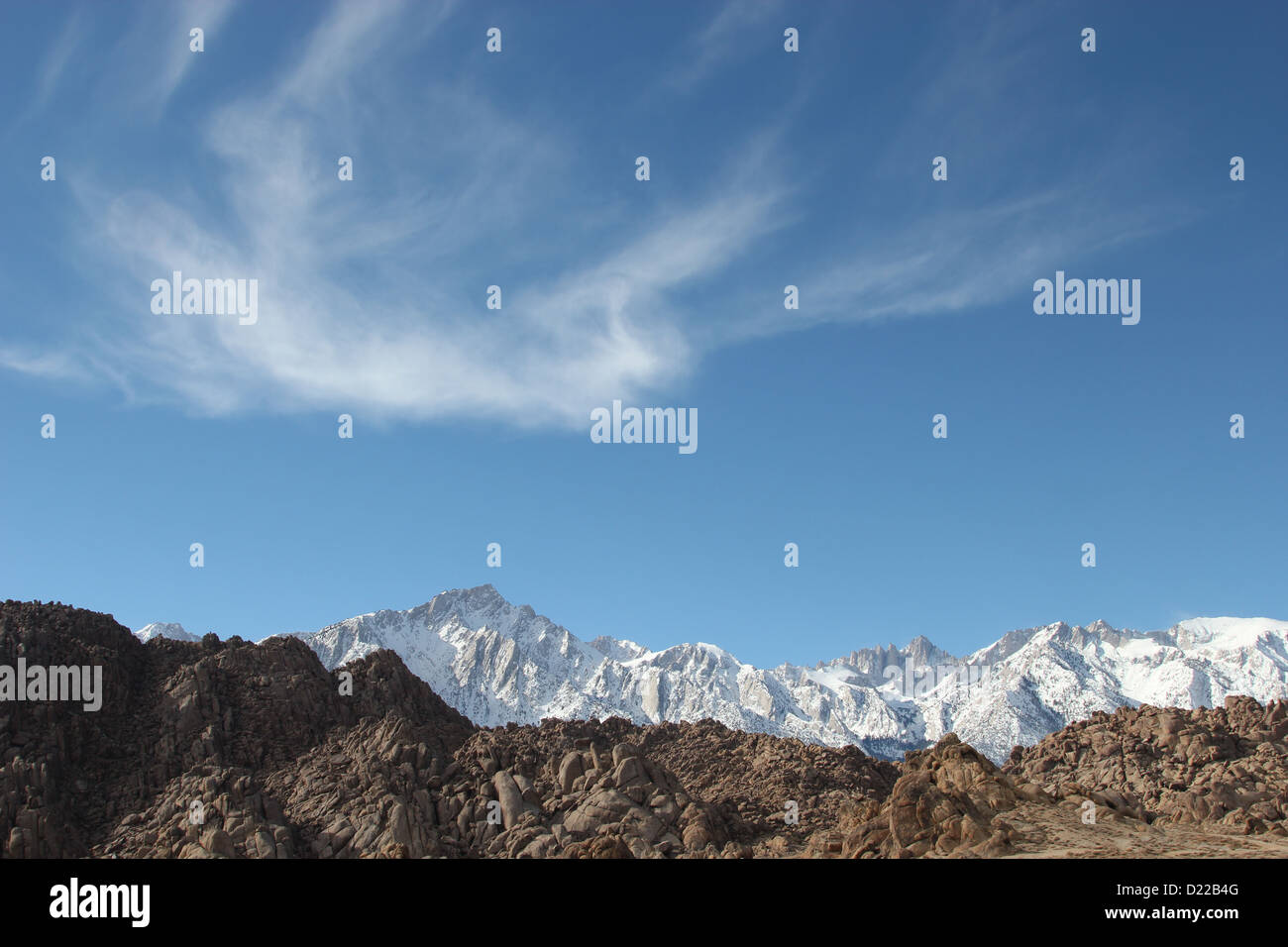 Mount Whitney and Alabama Hills Stock Photo - Alamy