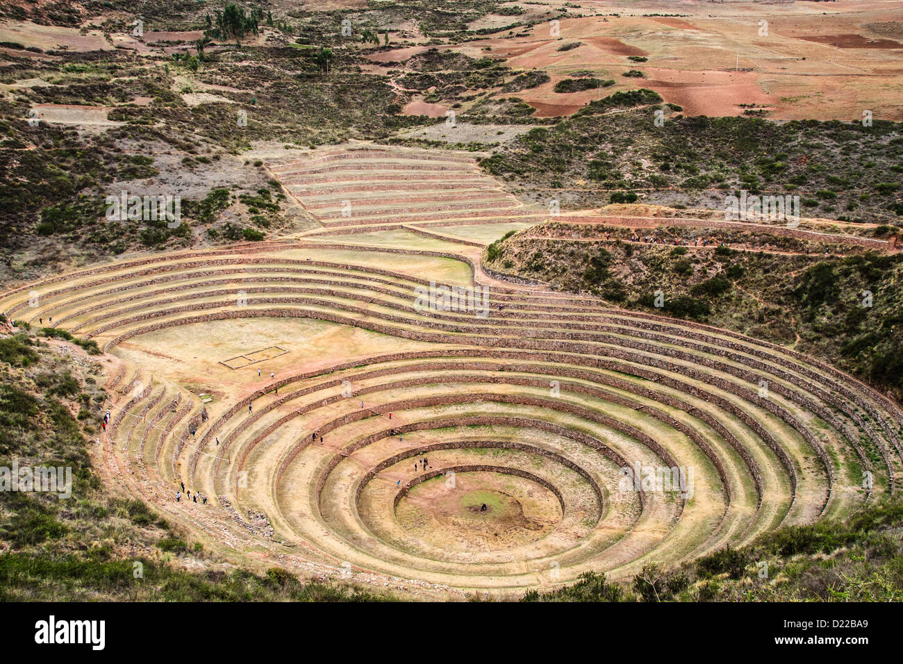 Agricultural inca terraces moray peru hi-res stock photography and ...