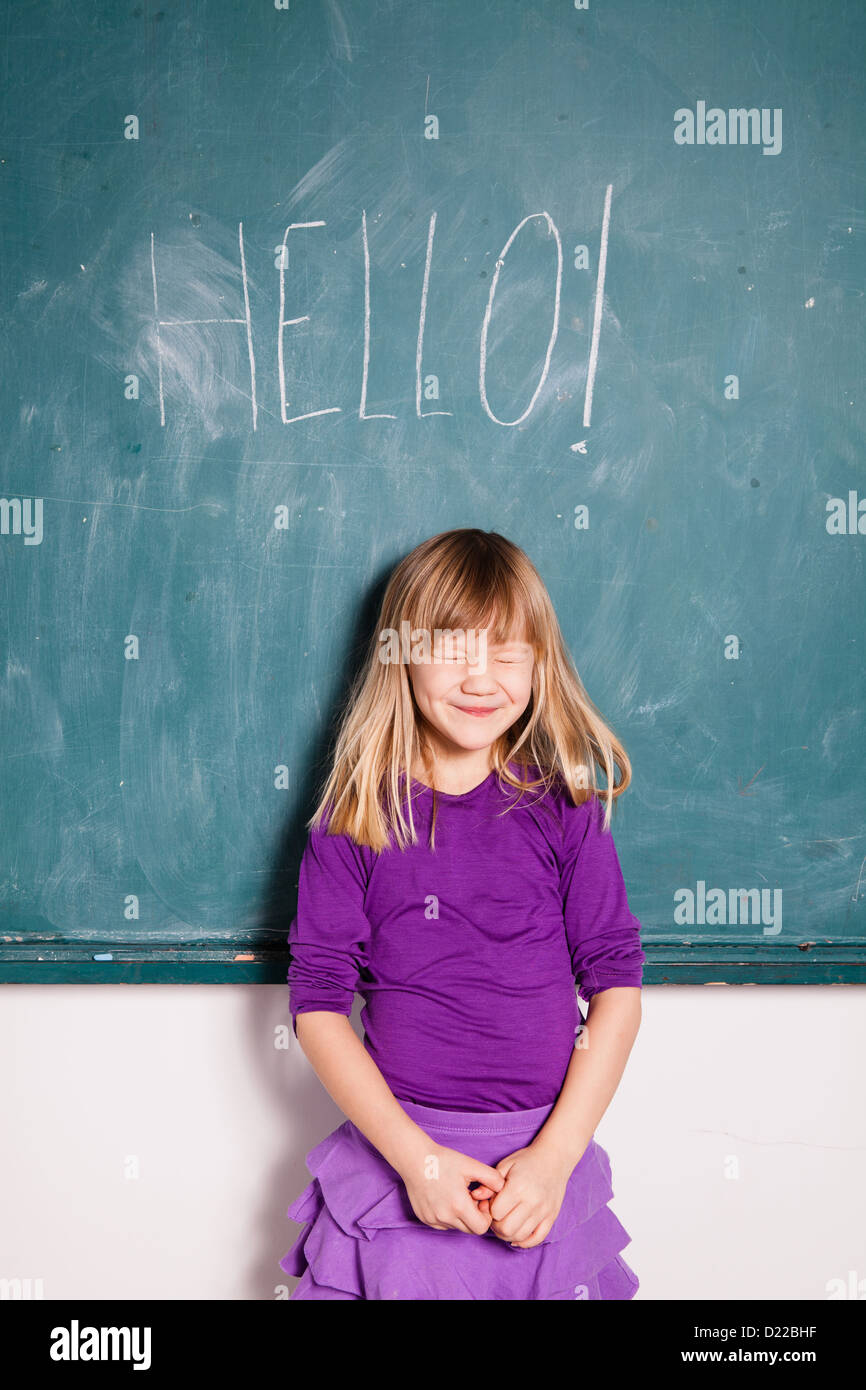 Child classroom standing hi-res stock photography and images - Alamy