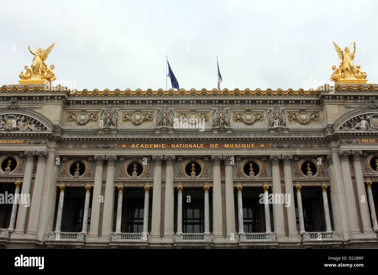 Front Facade of Opera National de Paris. Grand Opera (Garnier Palace ...