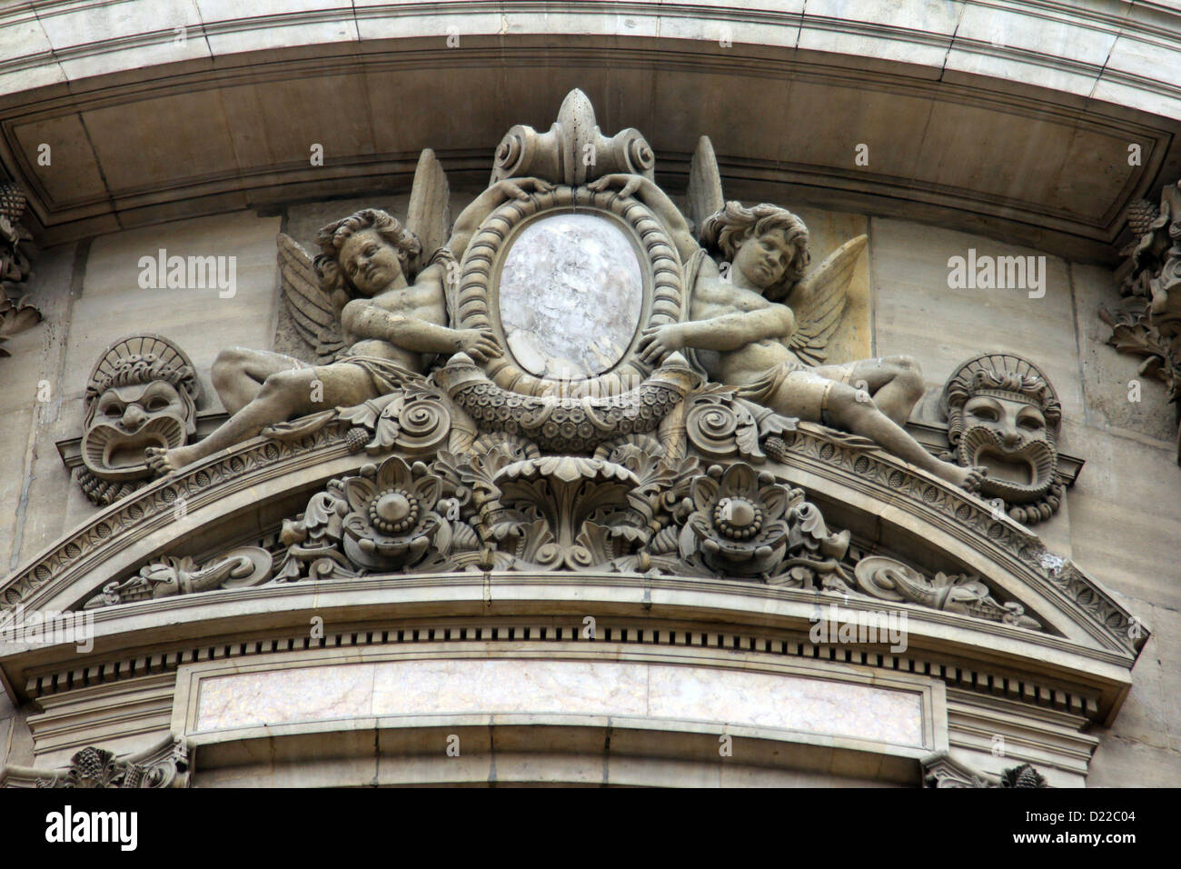 Architectural details of Opera National de Paris: Front Facade Stock ...