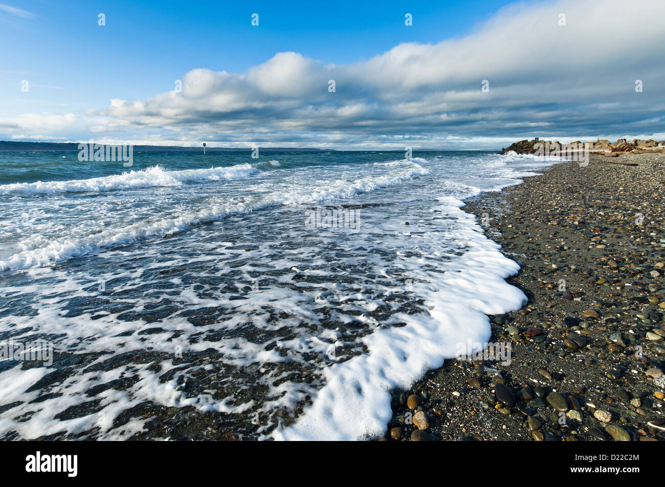 Sunny day at Marina Beach Park, Edmonds, Washington, USA Stock Photo ...