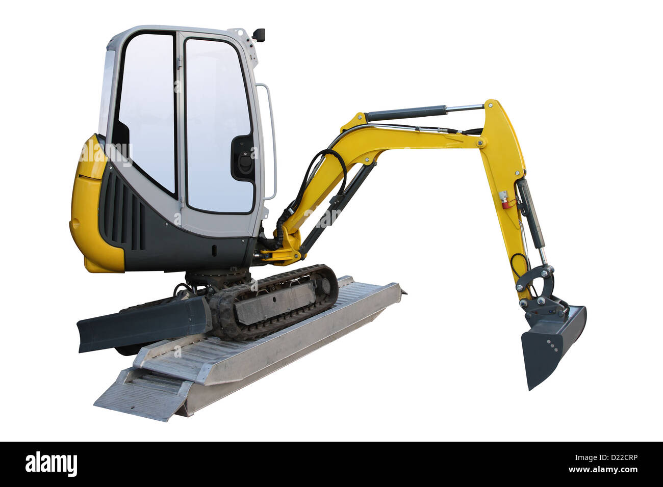 Yellow compact dredge separately on a white background Stock Photo - Alamy