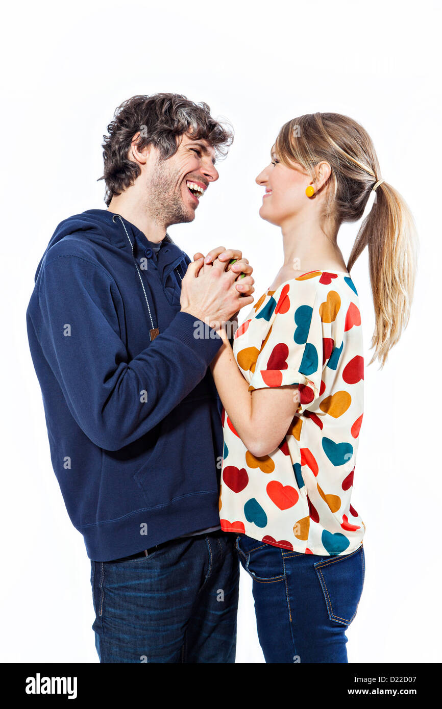Couple expressing their love Stock Photo - Alamy