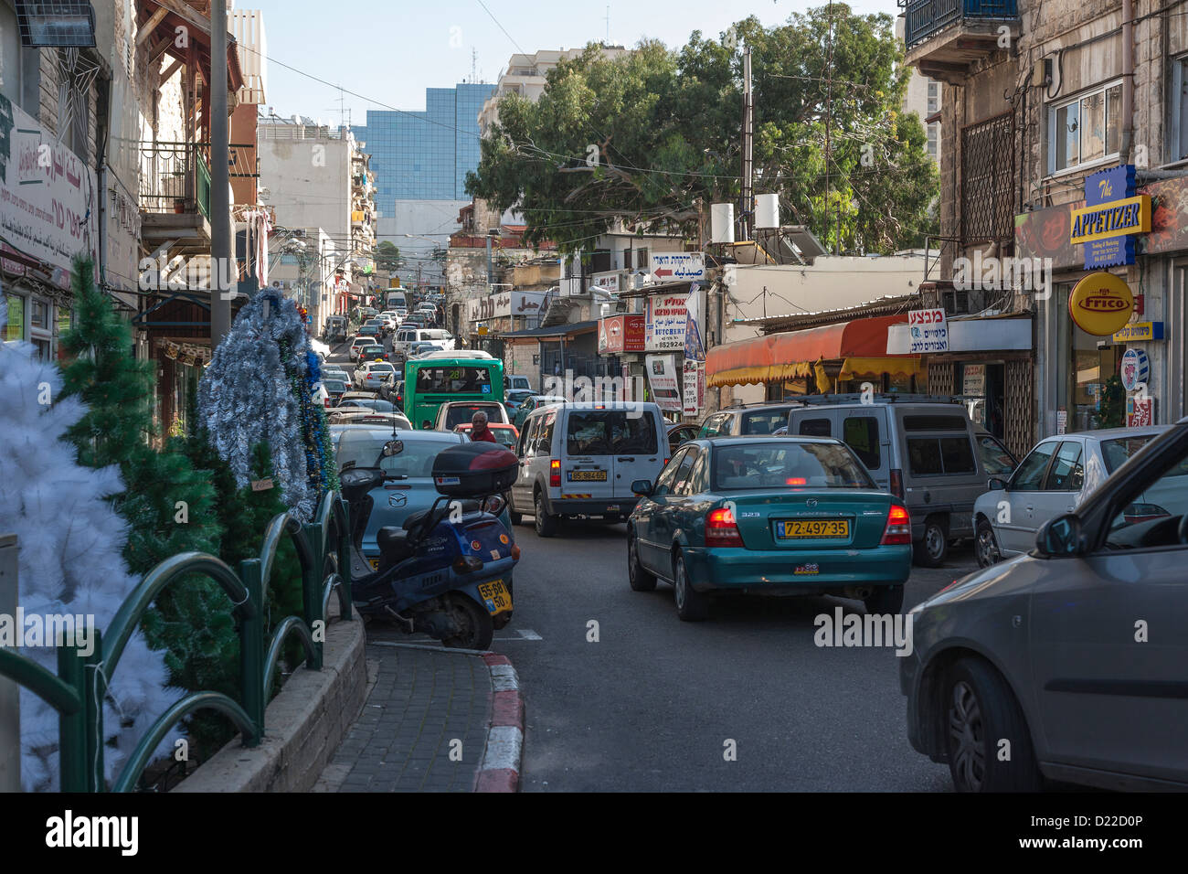 Busy Street in Haifa Israel Stock Photo - Alamy