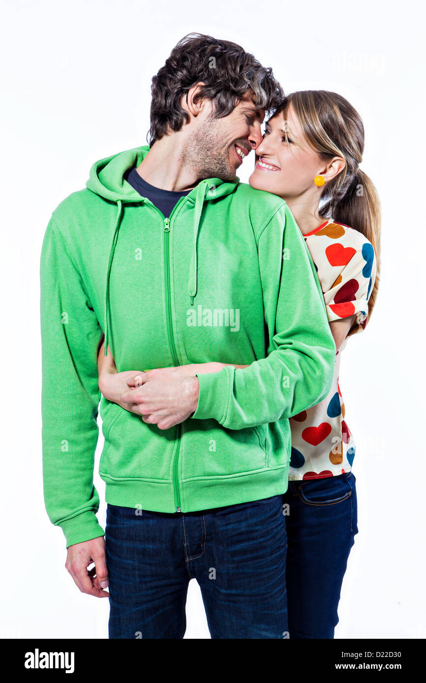 Couple smiling and expressing their love Stock Photo - Alamy