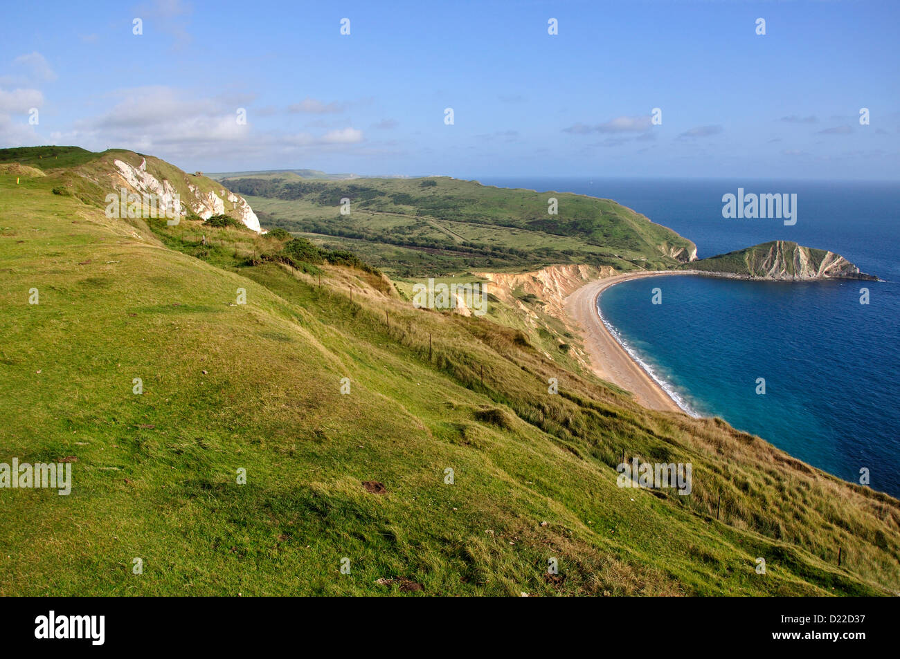 A view of Worbarrow Bay, Dorset, UK, taken from Flowers Barrow ...