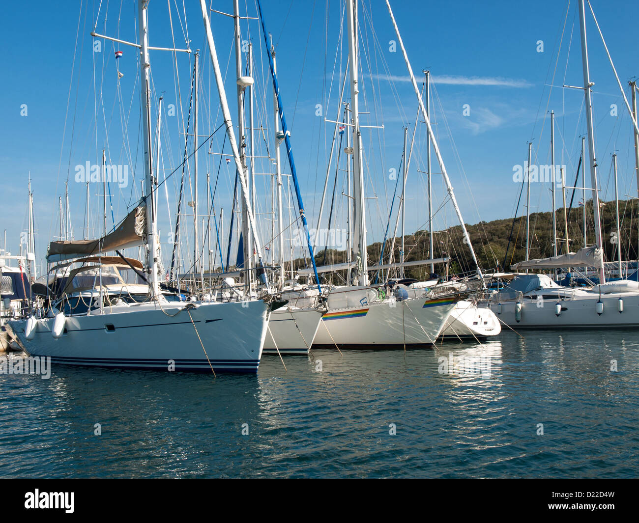 sailing ship in the port Stock Photo - Alamy