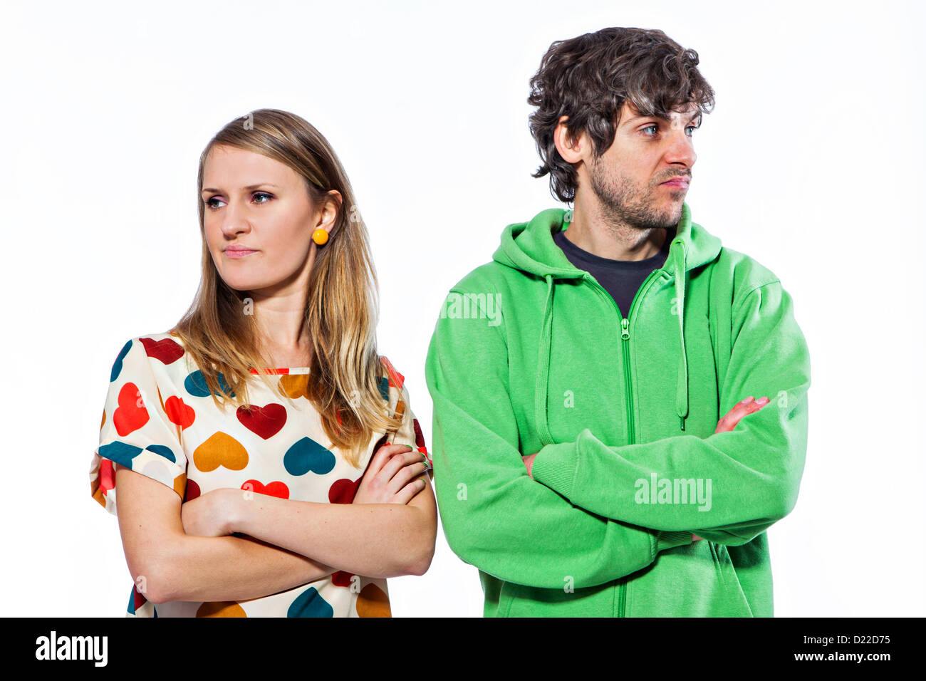 Young couple split and not talking to each other Stock Photo - Alamy