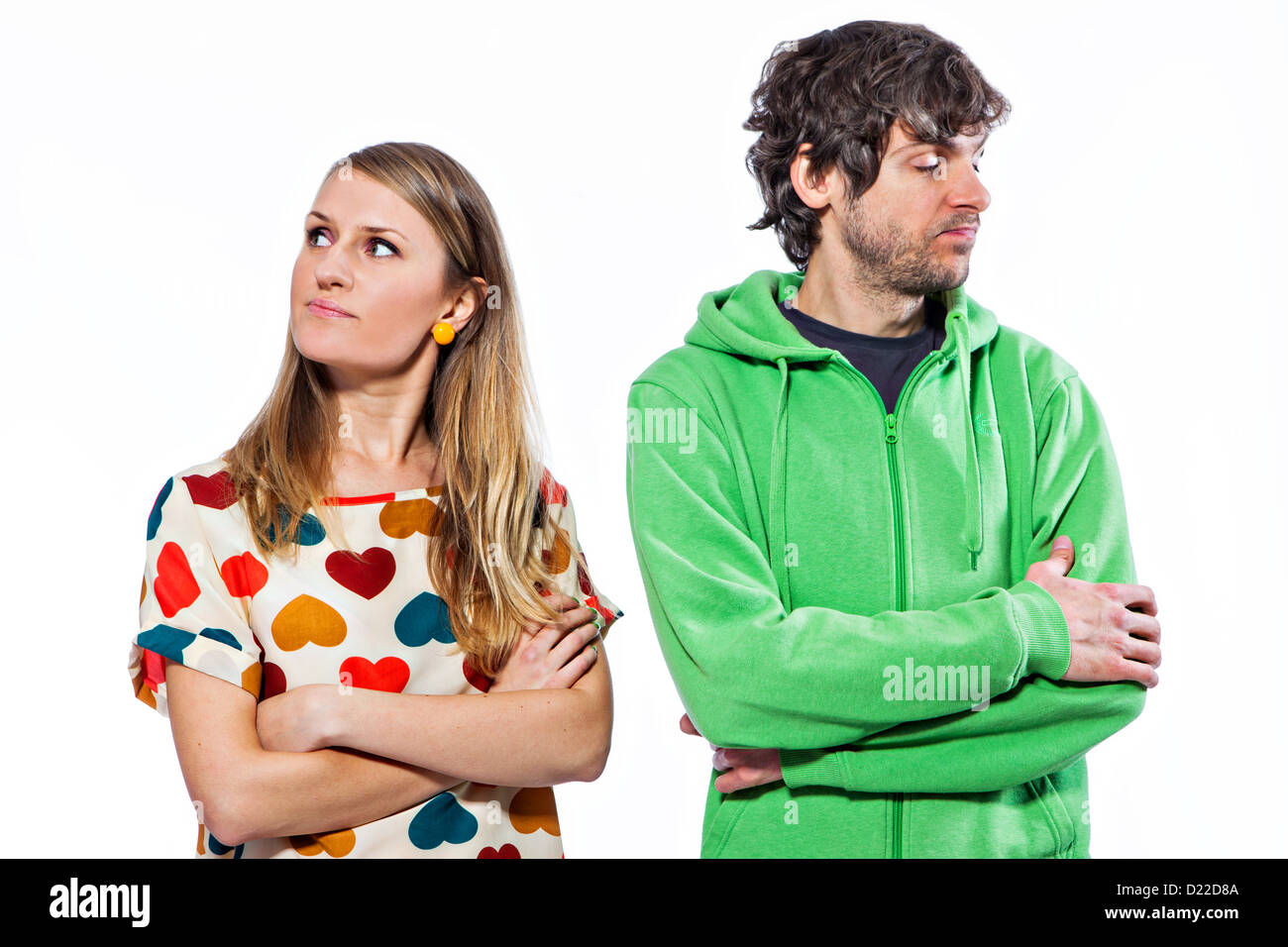 Young couple split and not talking to each other Stock Photo - Alamy