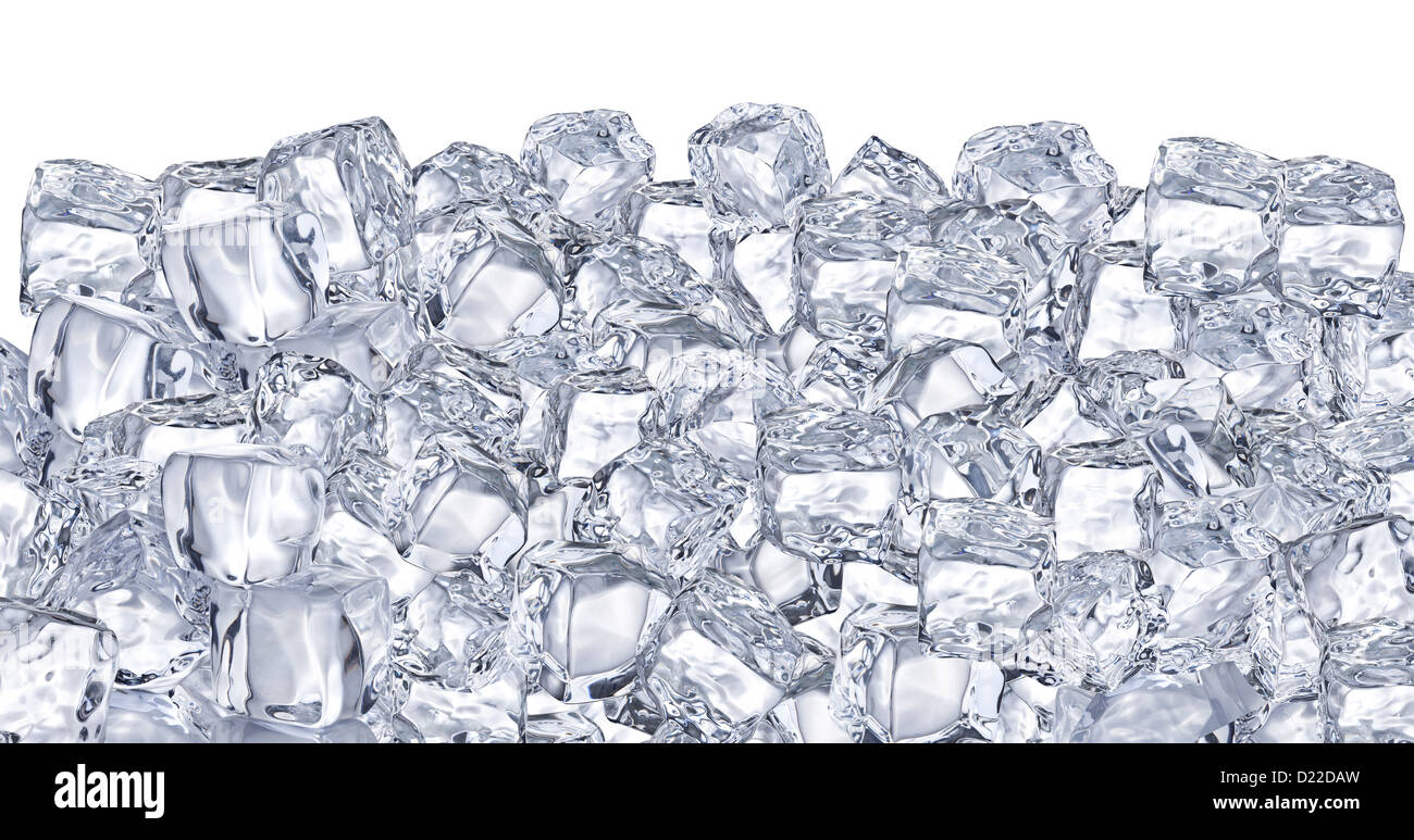 Ice cubes. File contains two clipping path - to the front and the back ...