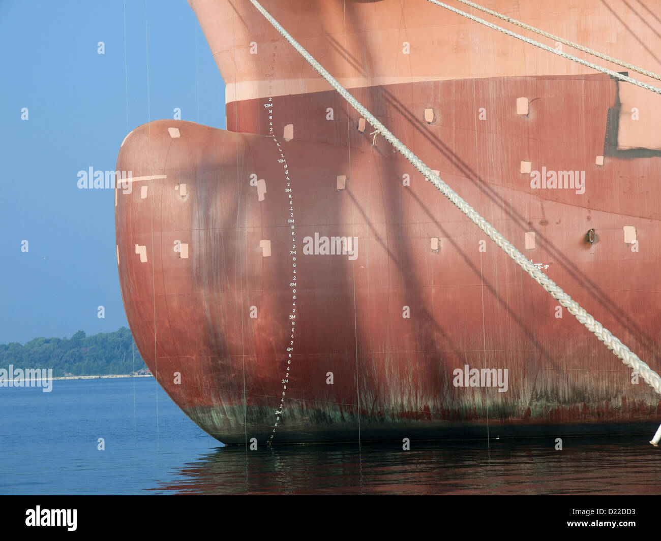 bow of a new boat in the shipyard Stock Photo - Alamy