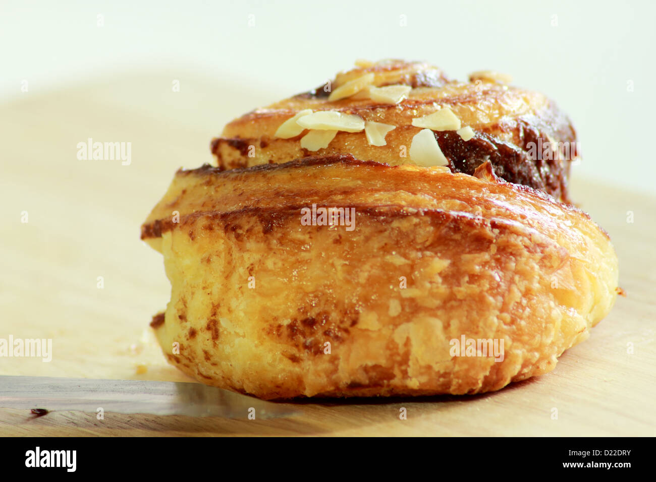 danish Bread round Placed on the sheet Stock Photo - Alamy