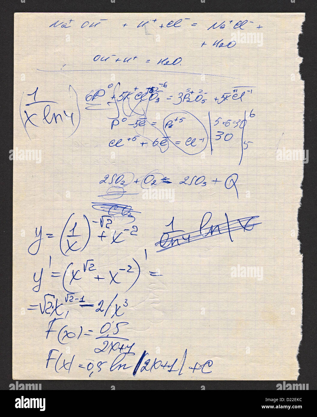 Child's drawing of a school notebook Stock Photo - Alamy