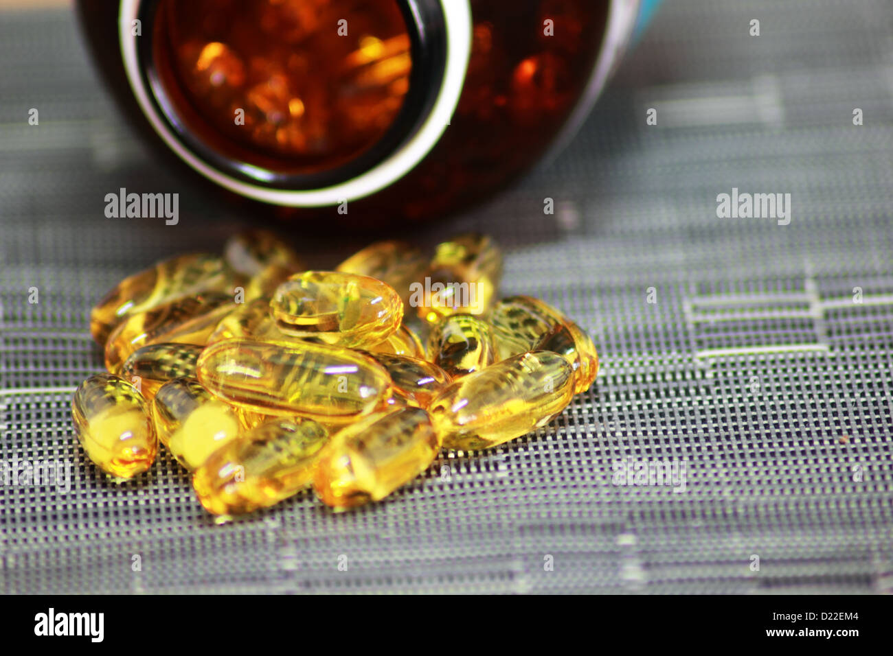 A Cod liver oil capsules omega 3 Stock Photo - Alamy
