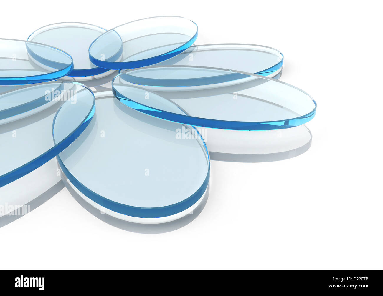 Round blue glass abstract object Stock Photo - Alamy