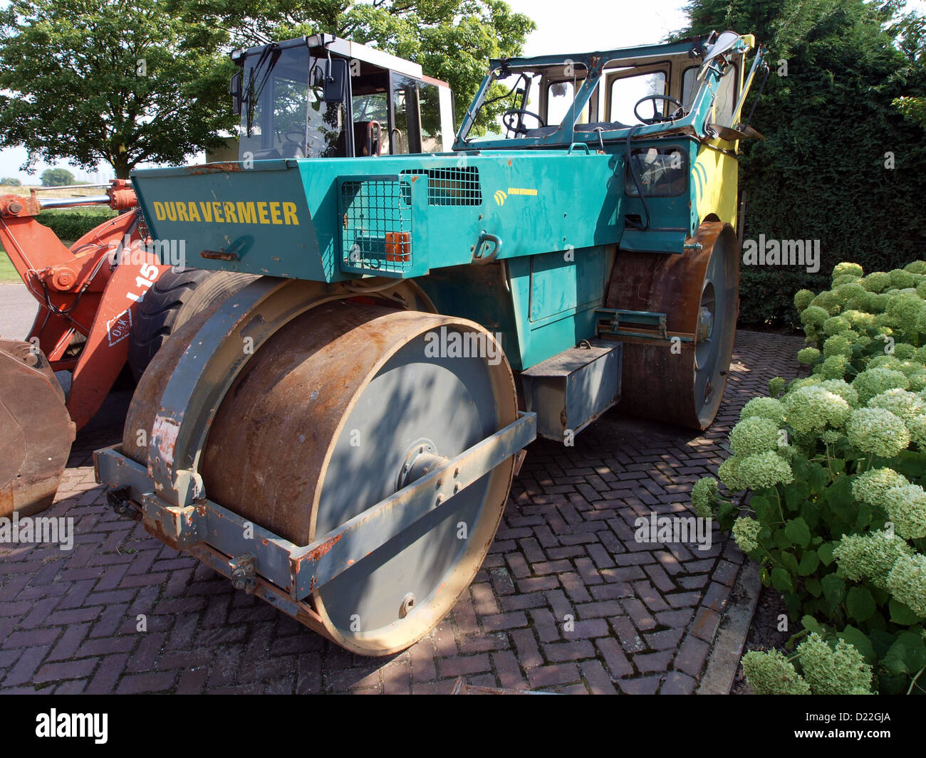 The Dura Vermeer roller, shown here with damage, is a construction ...