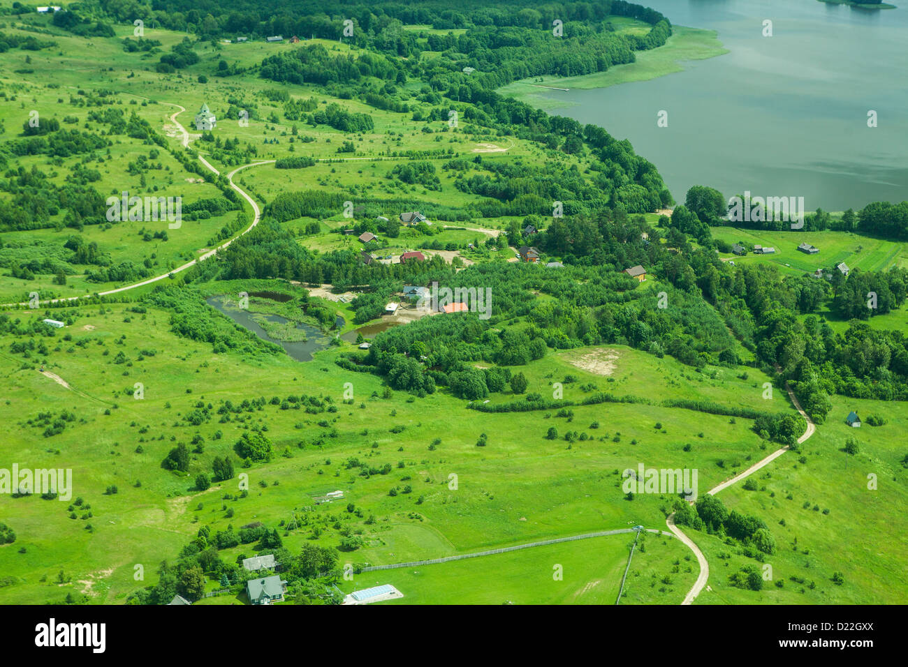 Land from a bird's eye Stock Photo - Alamy