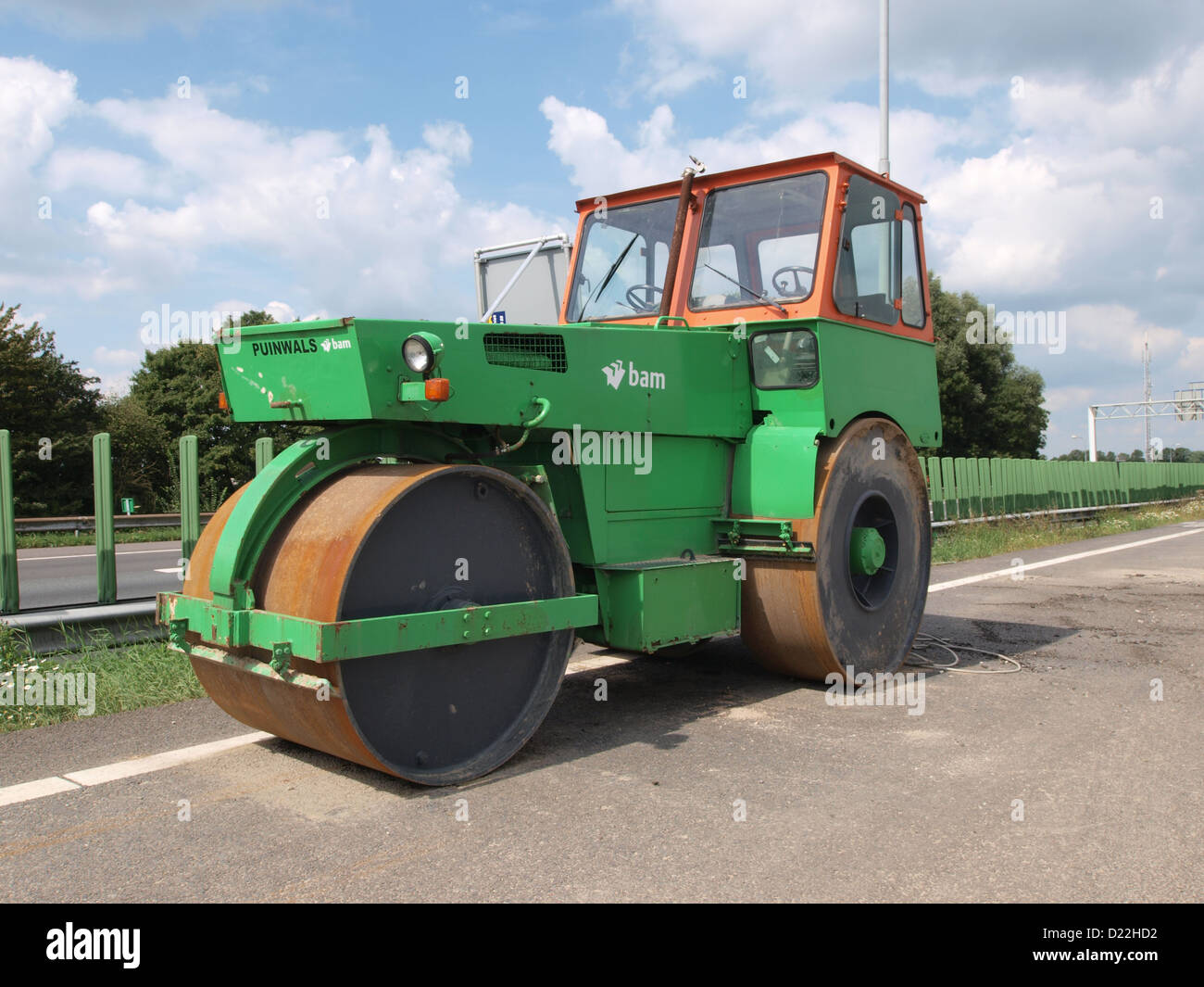 The Bam road roller is a powerful construction machine used for ...