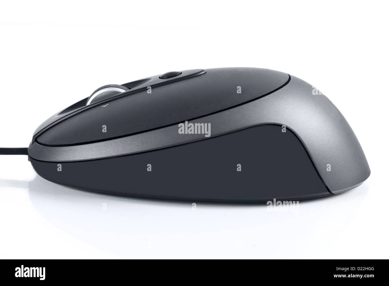 Computer black mouse isolated on a white background Stock Photo - Alamy