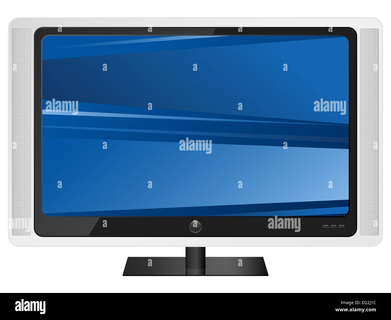 Lcd tv isolated on white background. Vector illustration Stock Photo ...