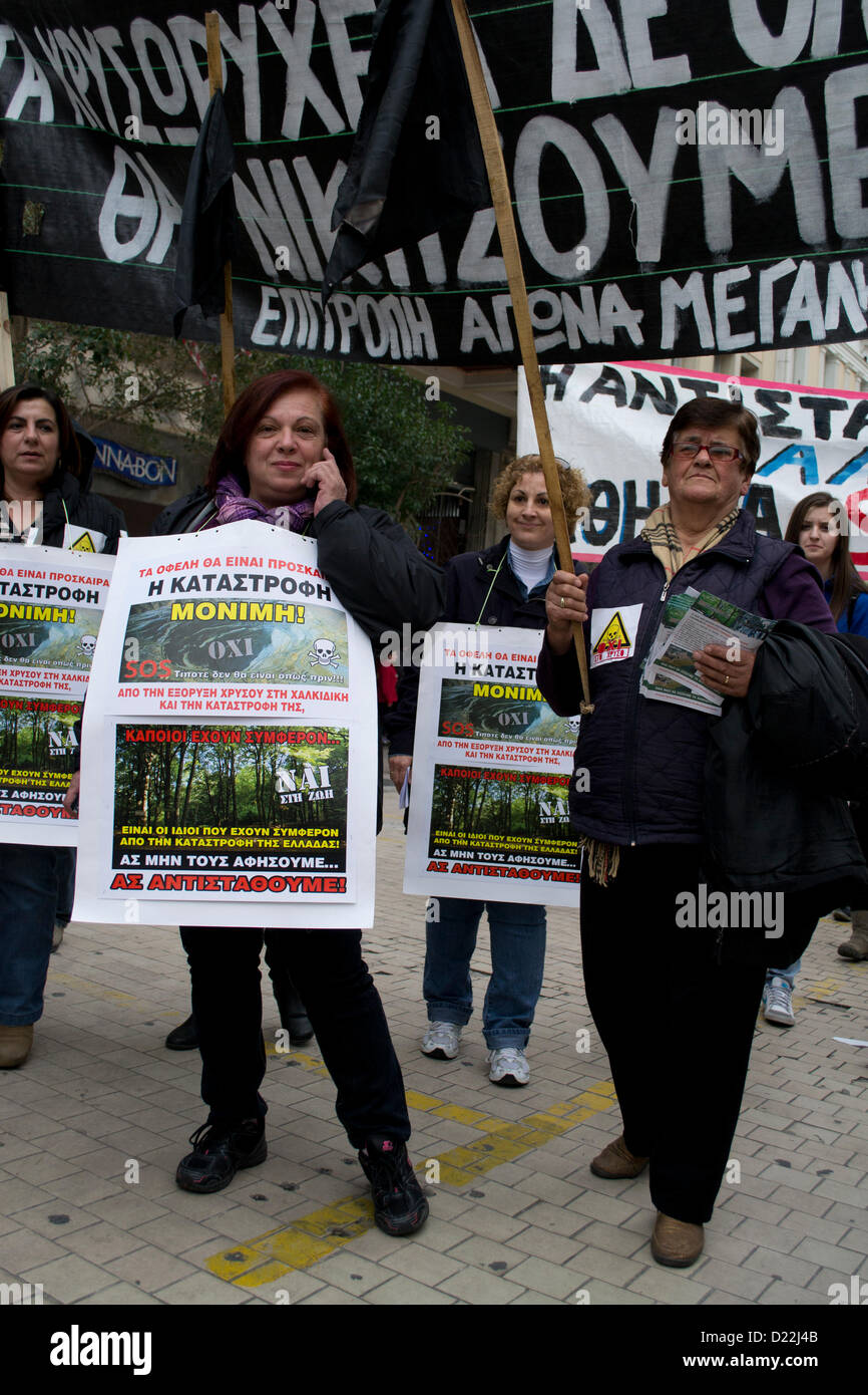 Protest against gold mining Stock Photo - Alamy
