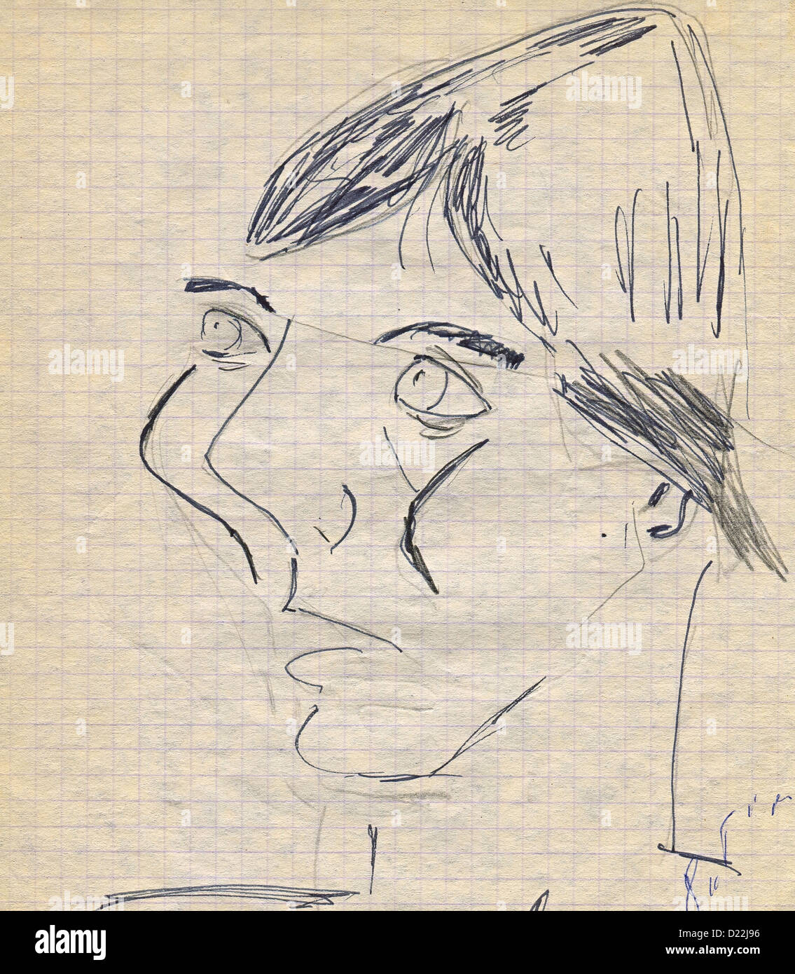 Child's drawing of a school notebook Stock Photo - Alamy