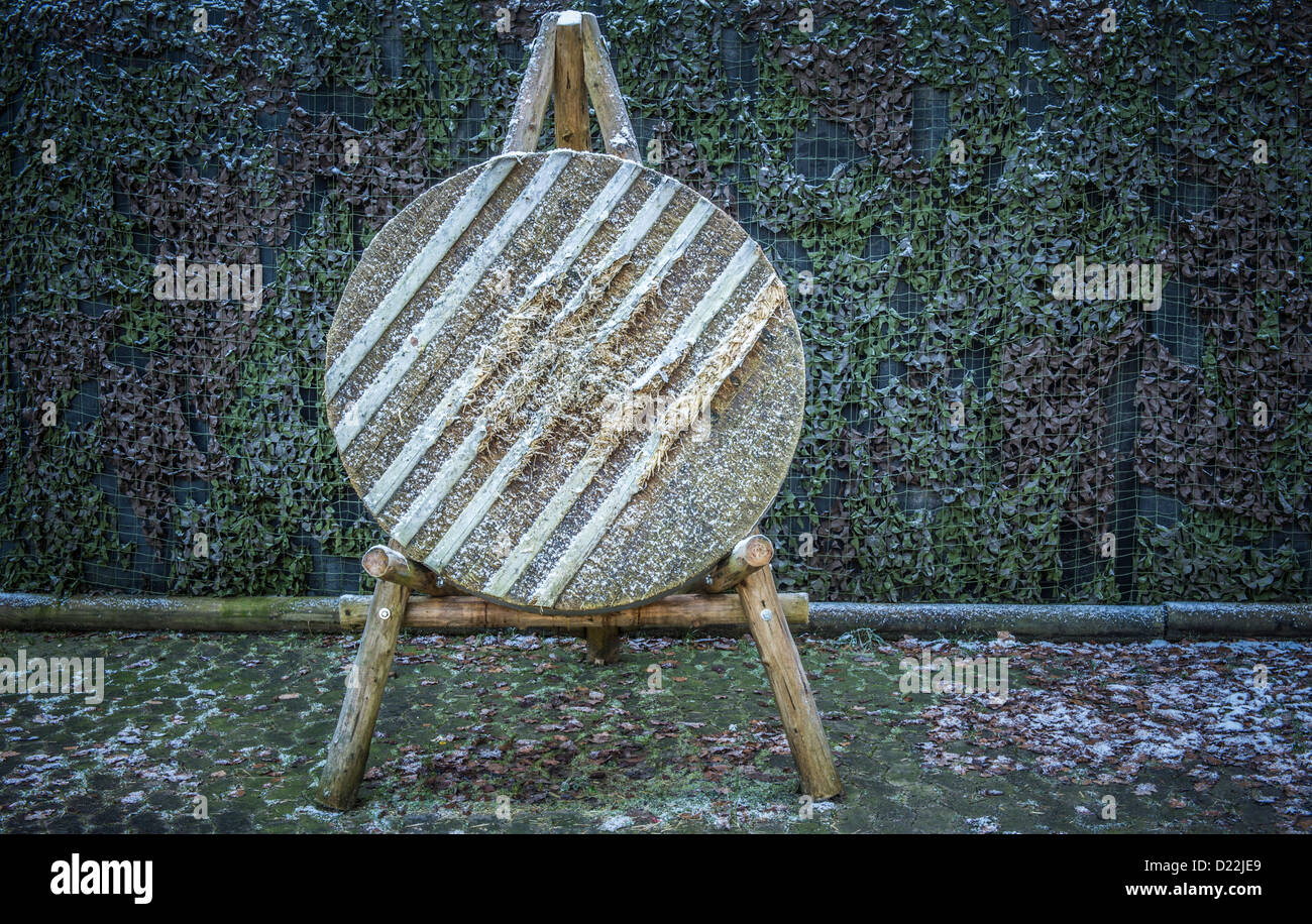 Archery Target Range with Camouflage Background Stock Photo - Alamy