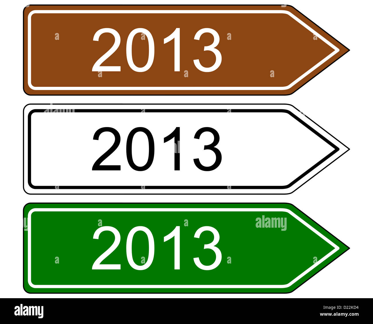 Direction sign 2013 Stock Photo - Alamy
