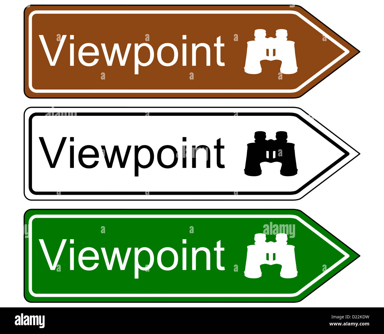 Direction sign viewpoint Stock Photo - Alamy