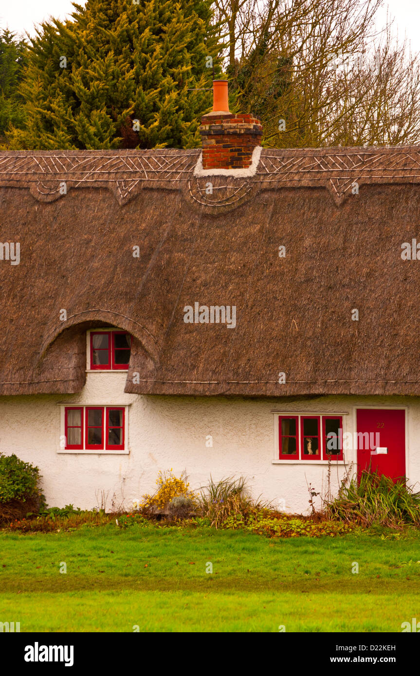 Traditional English thatched country cottage Barrington Cambridgeshire ...