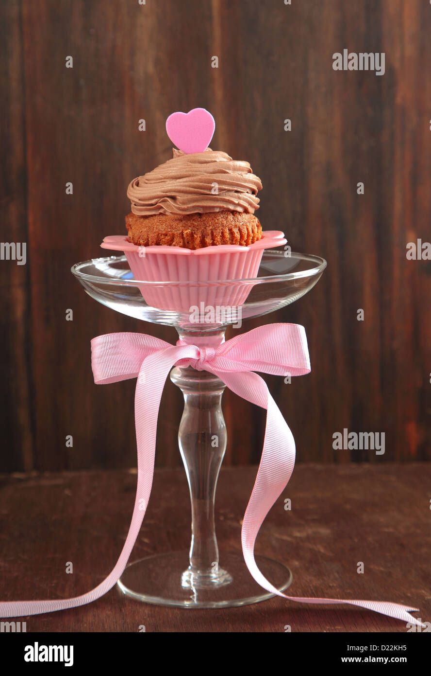 Valentine chocolate cupcake Stock Photo - Alamy