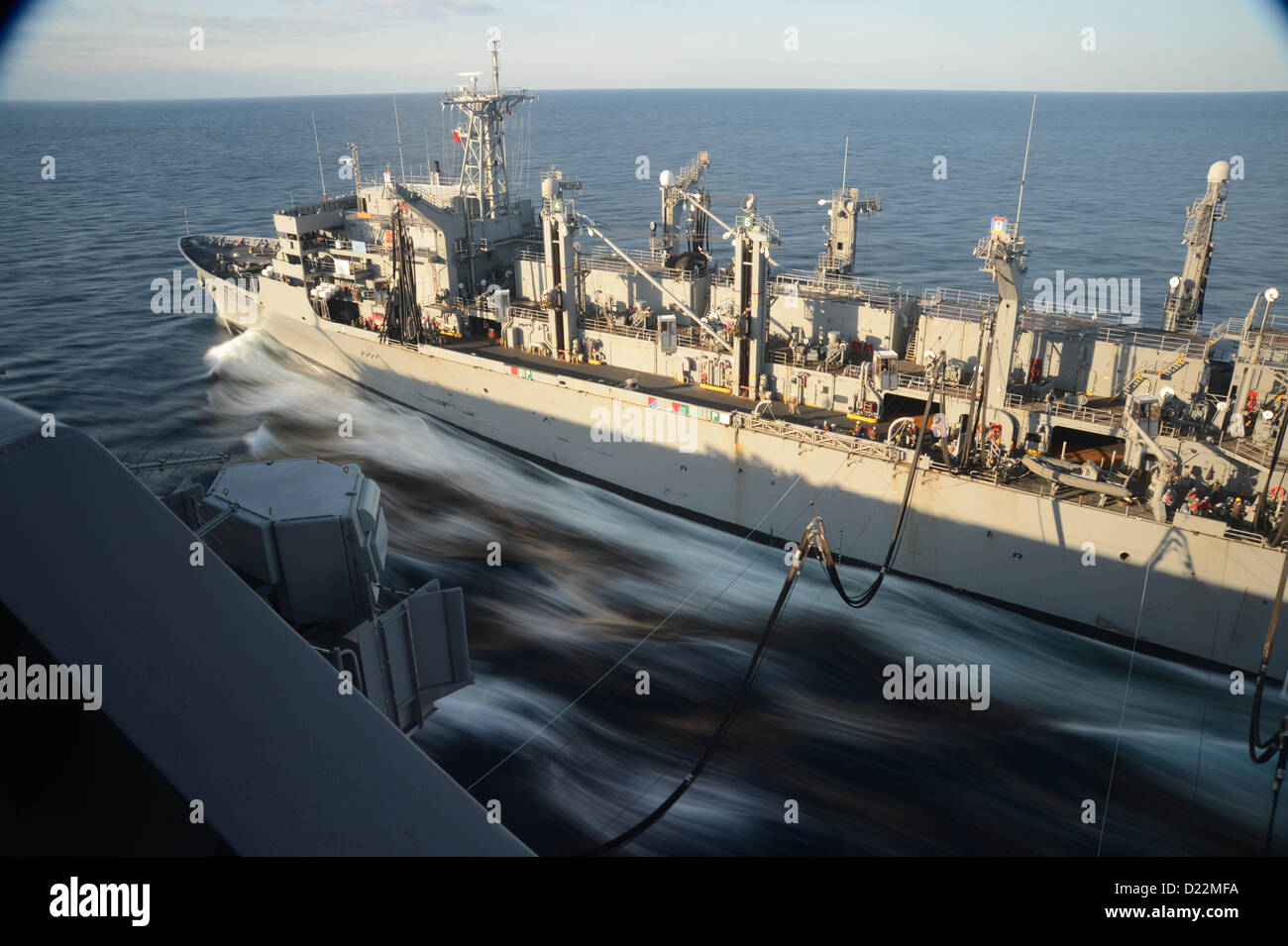 The fast combat support ship USNS Supply (T-AOE 6) conducts an underway ...