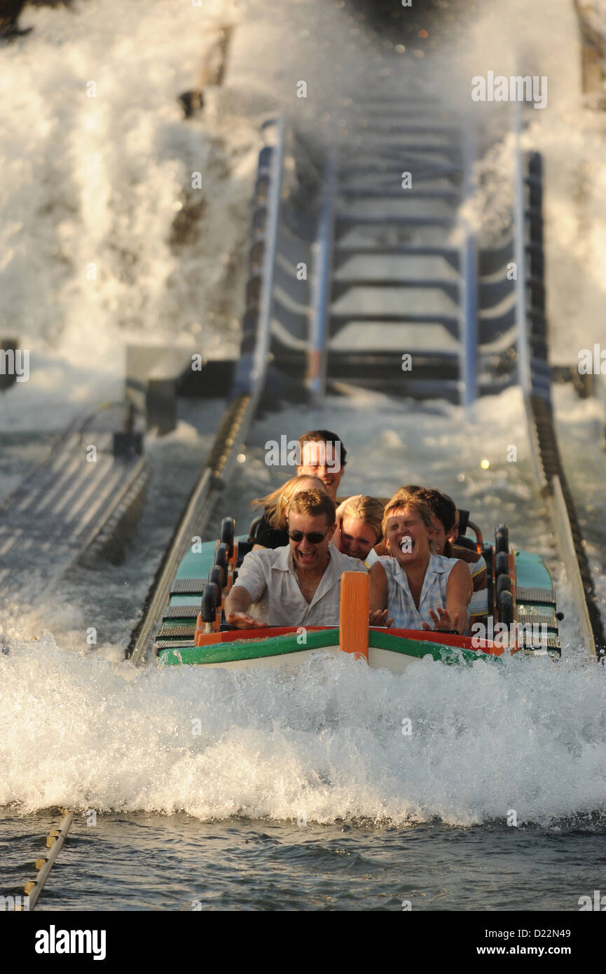 Rust, Germany, water roller coaster at Europa-Park Rust Stock Photo - Alamy