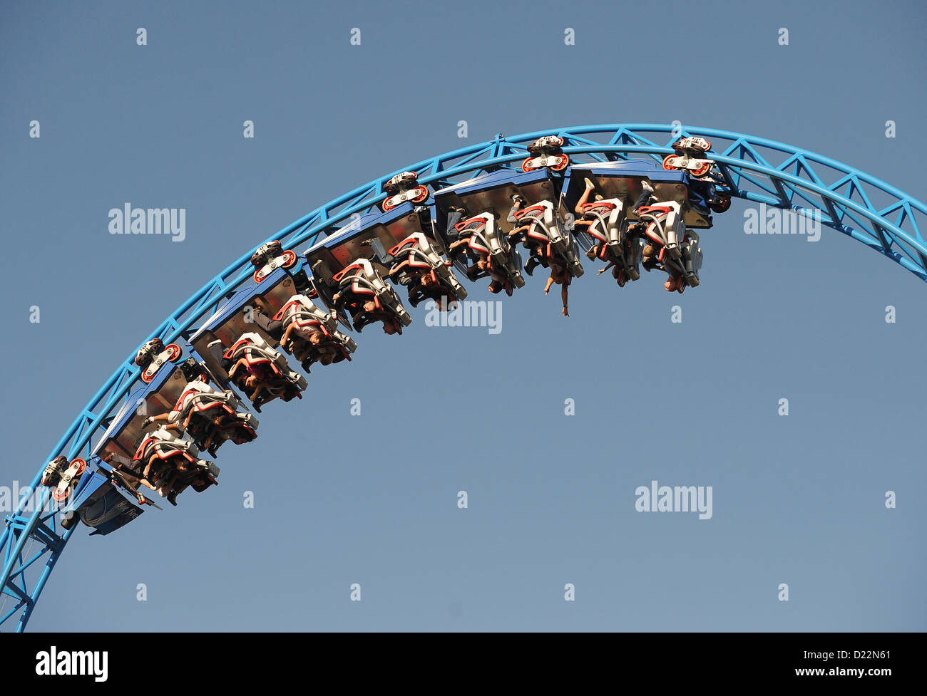 Rust, Germany, the Blue Fire Mega Coaster at Europa-Park Rust Stock ...