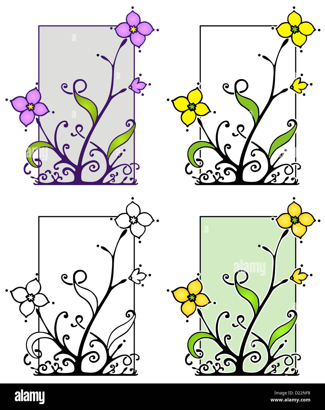 Flowers in a frame hi-res stock photography and images - Alamy