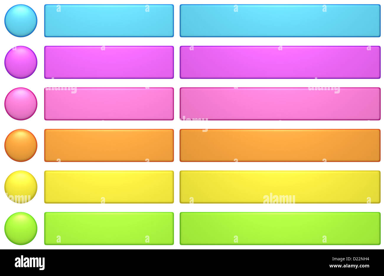 Bright Web Buttons Stock Photo - Alamy