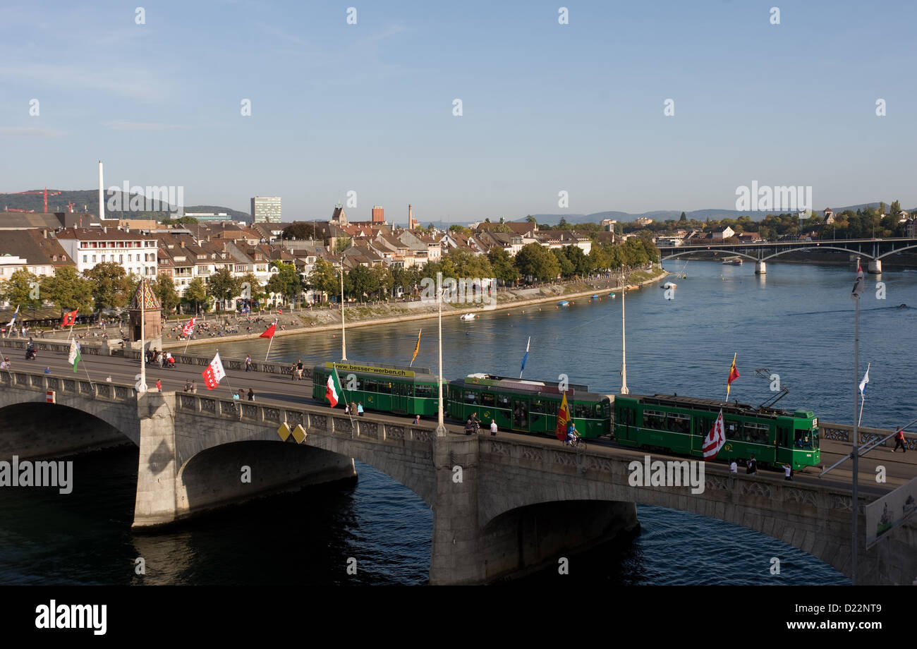 Basel, Switzerland, the middle bridge on the Rhine Stock Photo - Alamy