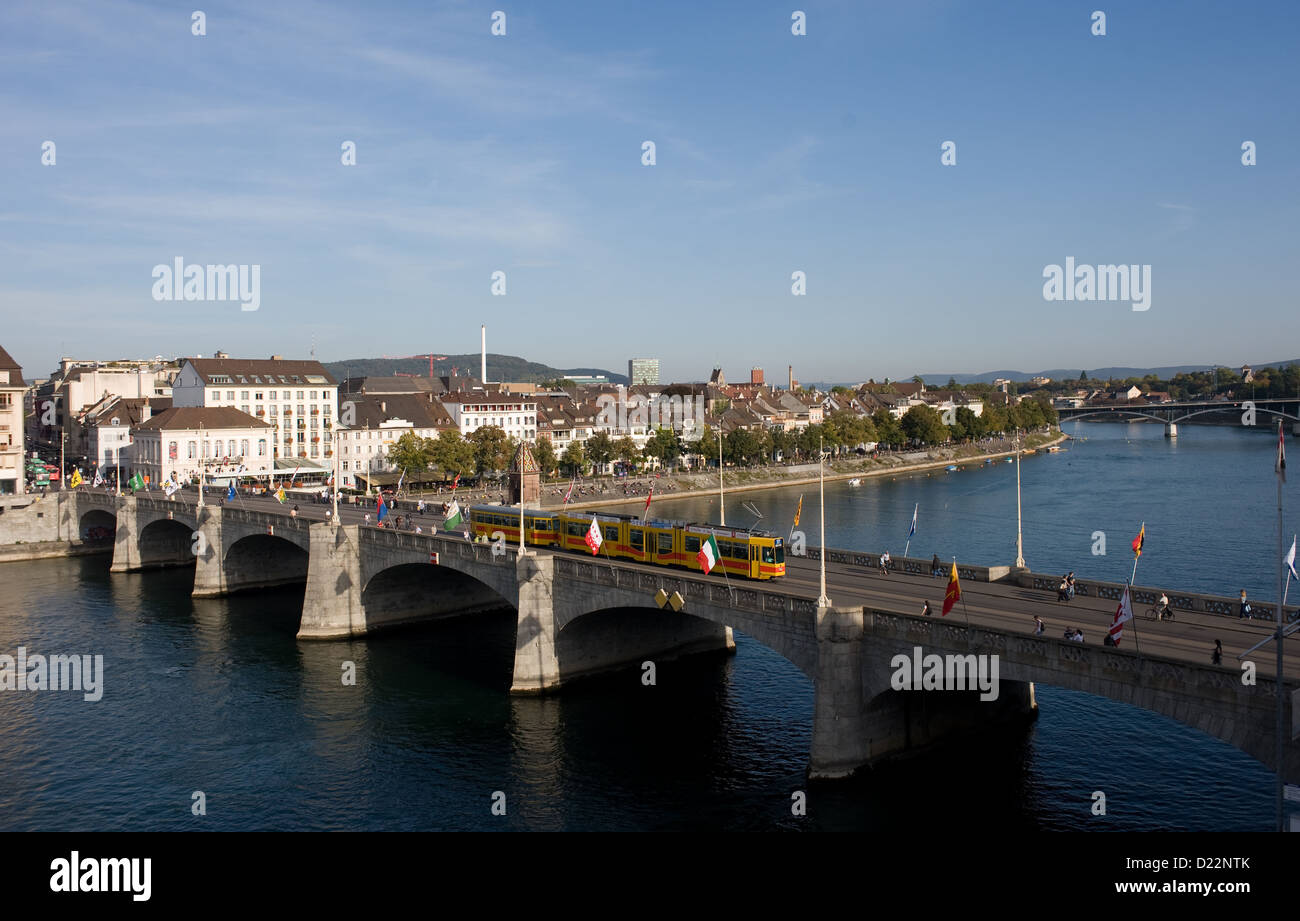 Basel, Switzerland, the middle bridge on the Rhine Stock Photo - Alamy
