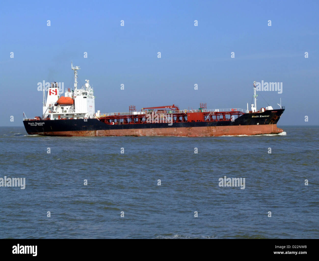 The Stolt Kestrel, a tanker vessel, is approaching the Port of ...