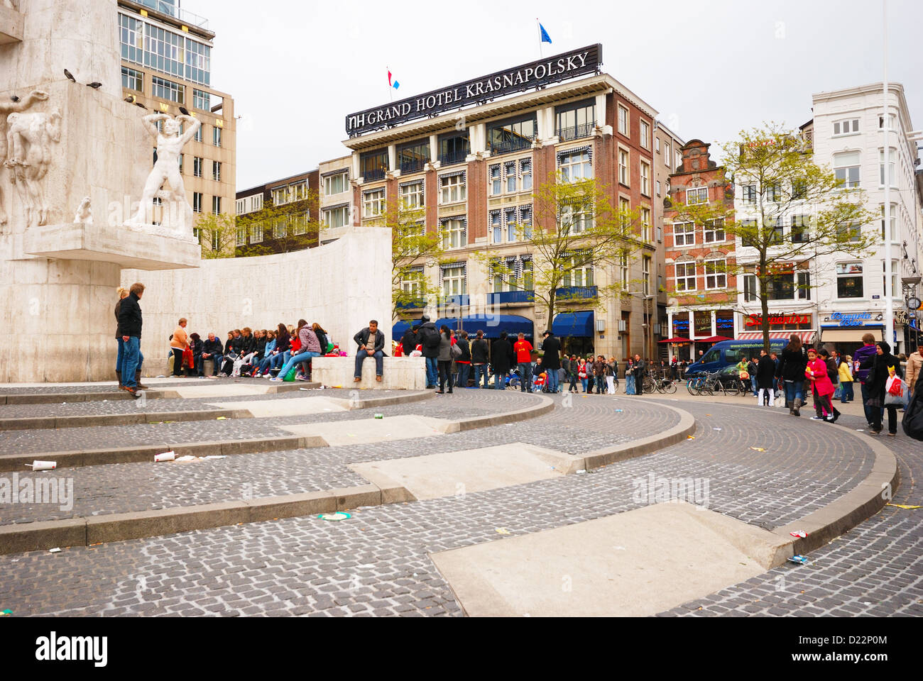 Dam square in Amsterdam Netherlands Stock Photo - Alamy