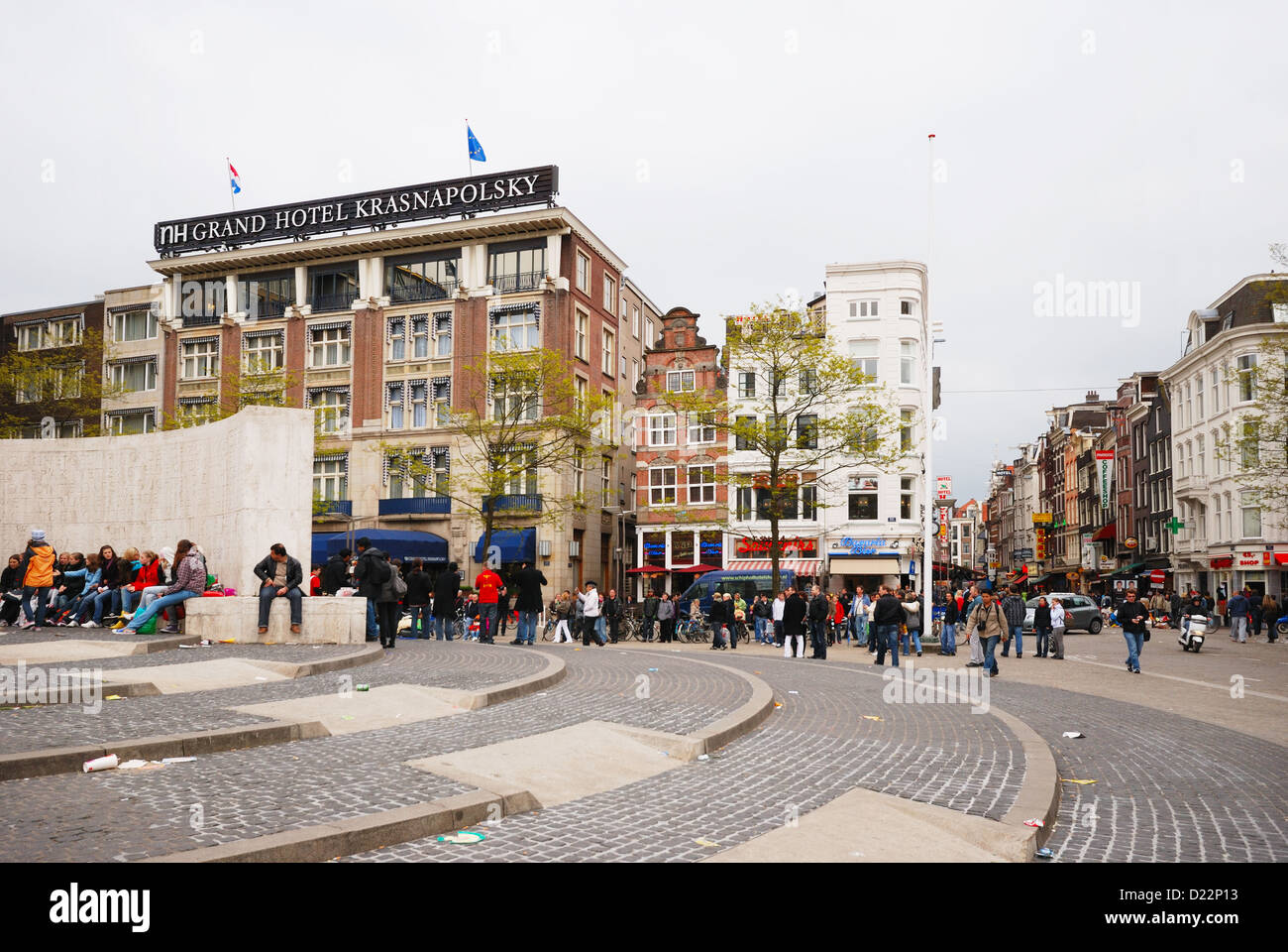 Dam square in Amsterdam Netherlands Stock Photo - Alamy
