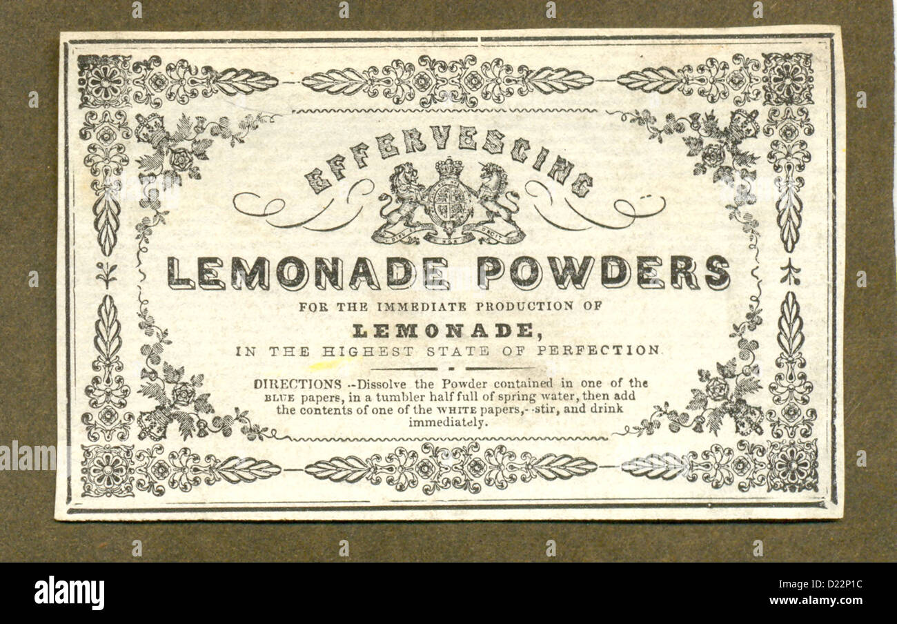 Label for Lemonade Powder Stock Photo - Alamy