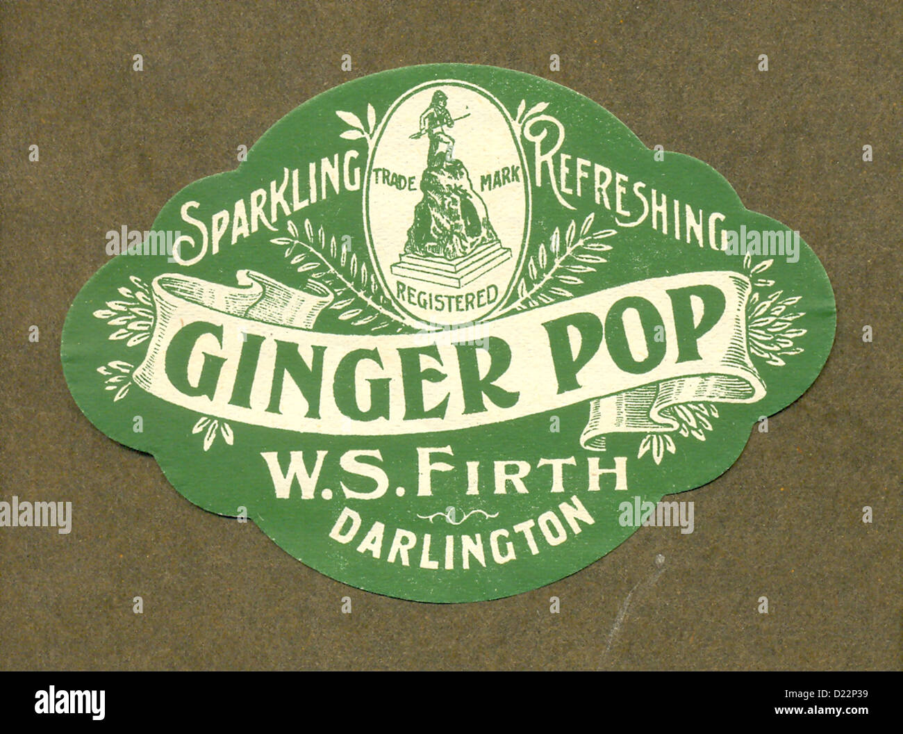Edwardian label for Ginger Pop Stock Photo - Alamy